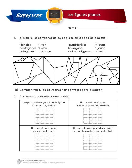 Les figures planes - LaFeuilleMobile.com