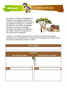 Les animaux africains - LaFeuilleMobile.com