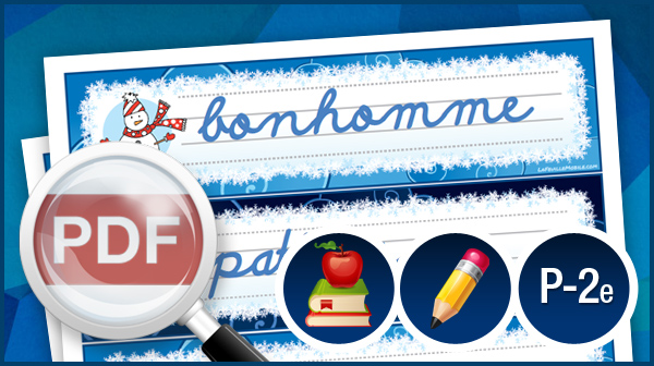 Mots étiquettes d'hiver - LaFeuilleMobile.com