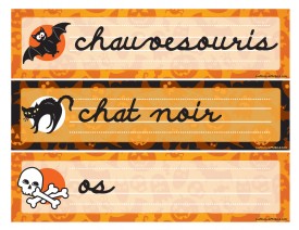 Mots étiquettes d'Halloween (GRATUIT!) - LaFeuilleMobile.com