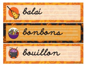 Mots étiquettes d'Halloween (GRATUIT!) - LaFeuilleMobile.com