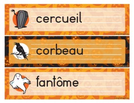 Mots étiquettes d'Halloween (GRATUIT!) - LaFeuilleMobile.com