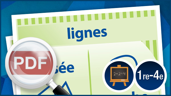 Affiches des sortes de lignes - LaFeuilleMobile.com